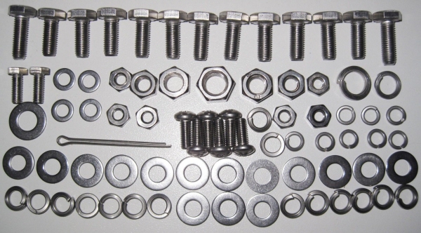 MG Midget AH Sprite Bonnet Fitting Kit (Stainless) | MGMKIT00004SS